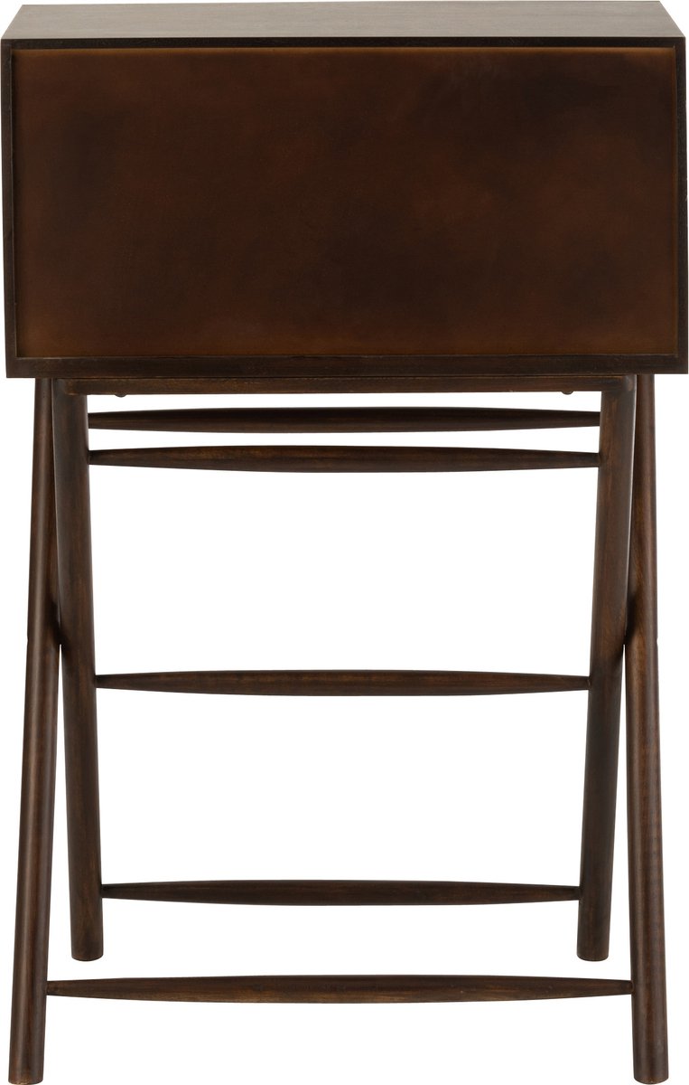 Dark Mango - Sidetable - bureau - mango - bruin - 2 lades - 6 vakken ...