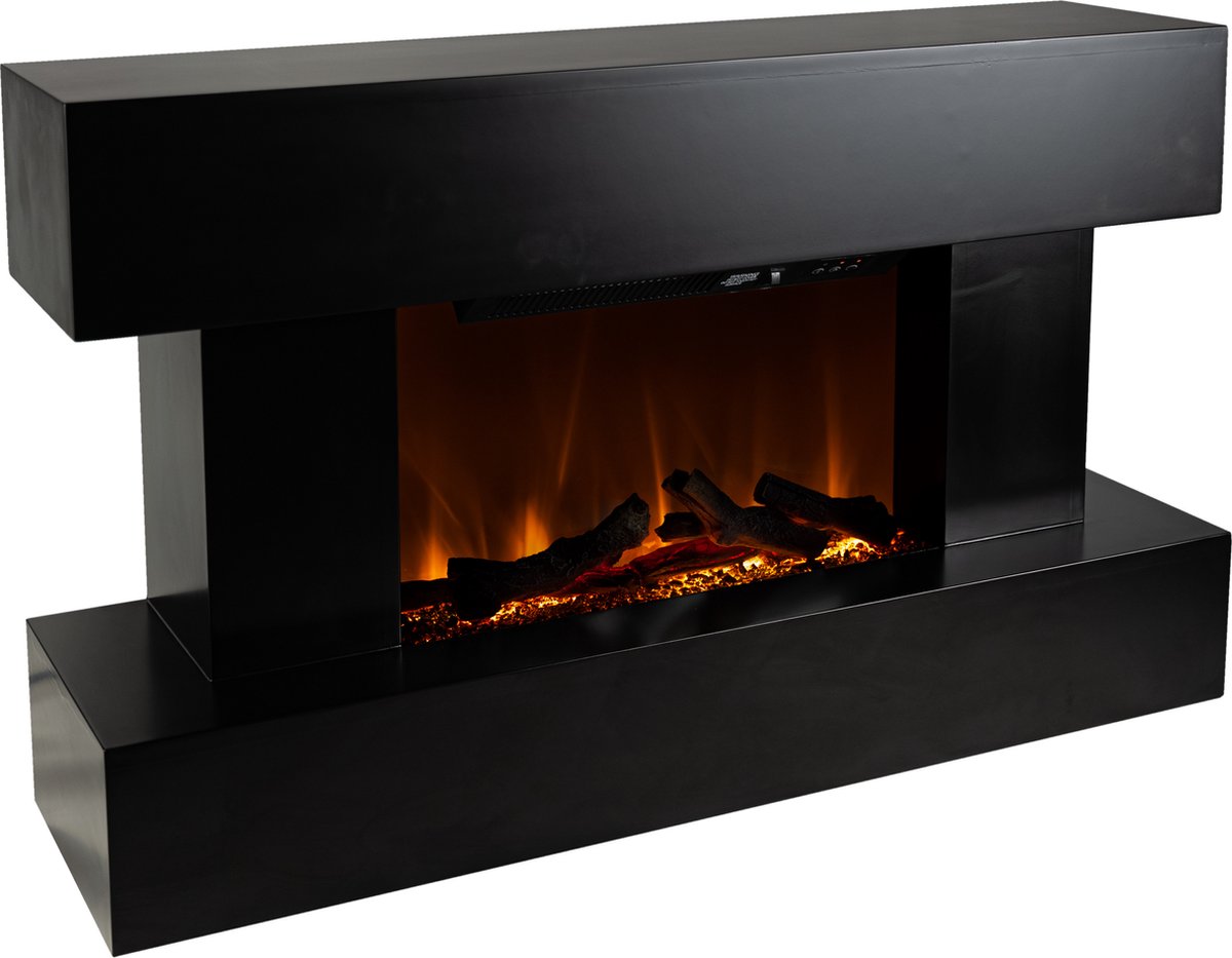 Rivenhall Zwart LED - Elektrische haard - Wandmodel - Vrijstaand ...