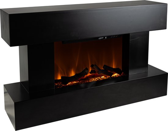 Rivenhall Zwart LED - Elektrische haard - Wandmodel - Vrijstaand ...