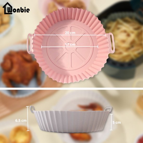 Wonbie® Airfryer Siliconen Bakje Rond - Mandje - Air Fryer Accesoires ...