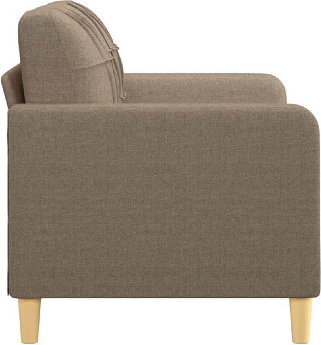 vidaXL Tweezitsbank 120 cm stof taupe | bol.com