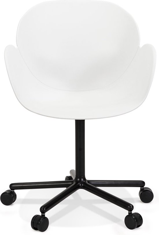 Alterego Witte bureaustoel met armleuningen 'ORION' | bol