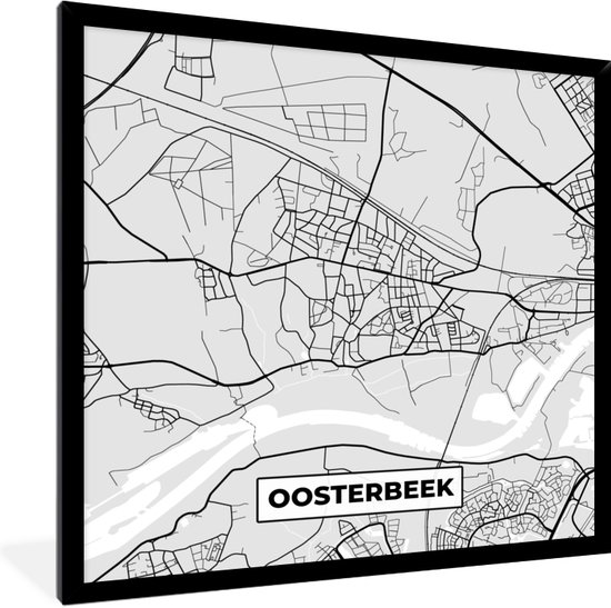 Fotolijst incl. Poster - Plattegrond - Oosterbeek - Kaart - Stadskaart ...