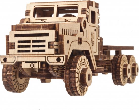 UGears modelbouw hout militaire vrachtwagen 91 onderdelen, halfuur ...