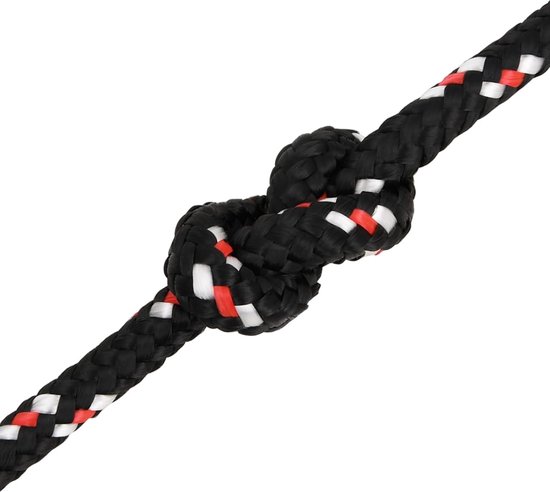 vidaXL Boot touw 8 mm 25 m polypropyleen zwart | bol.com