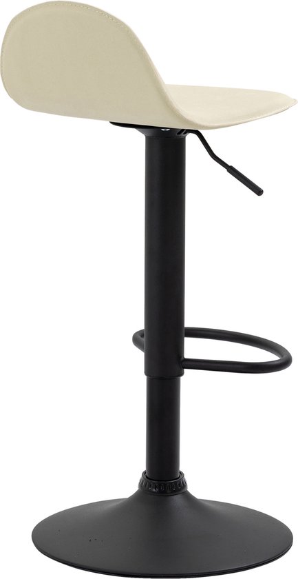 Barkruk Lino - Creme - Zithoogte 58-79 cm - Met rugleuning - In hoogte ...