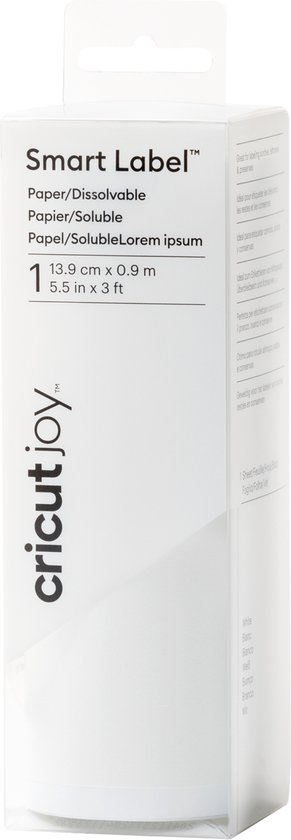 Cricut Joy Smart Labels | oplosbaar | Wit | 14x91cm | 1 vel | bol.com