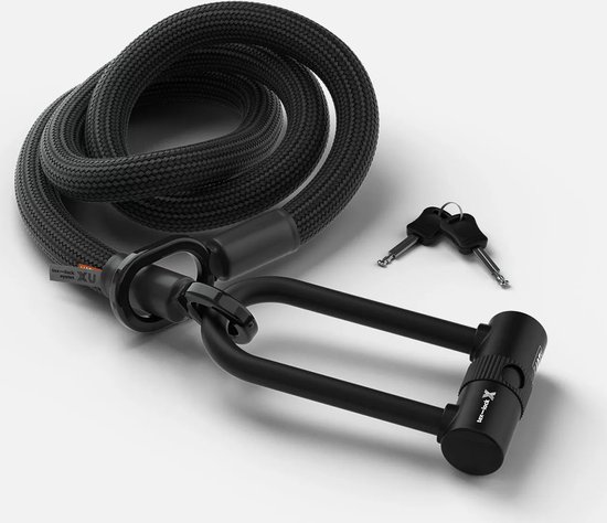 TEXLOCK - Fietsslot - Eyelet X-lock - L - 160cm - Zwart | bol