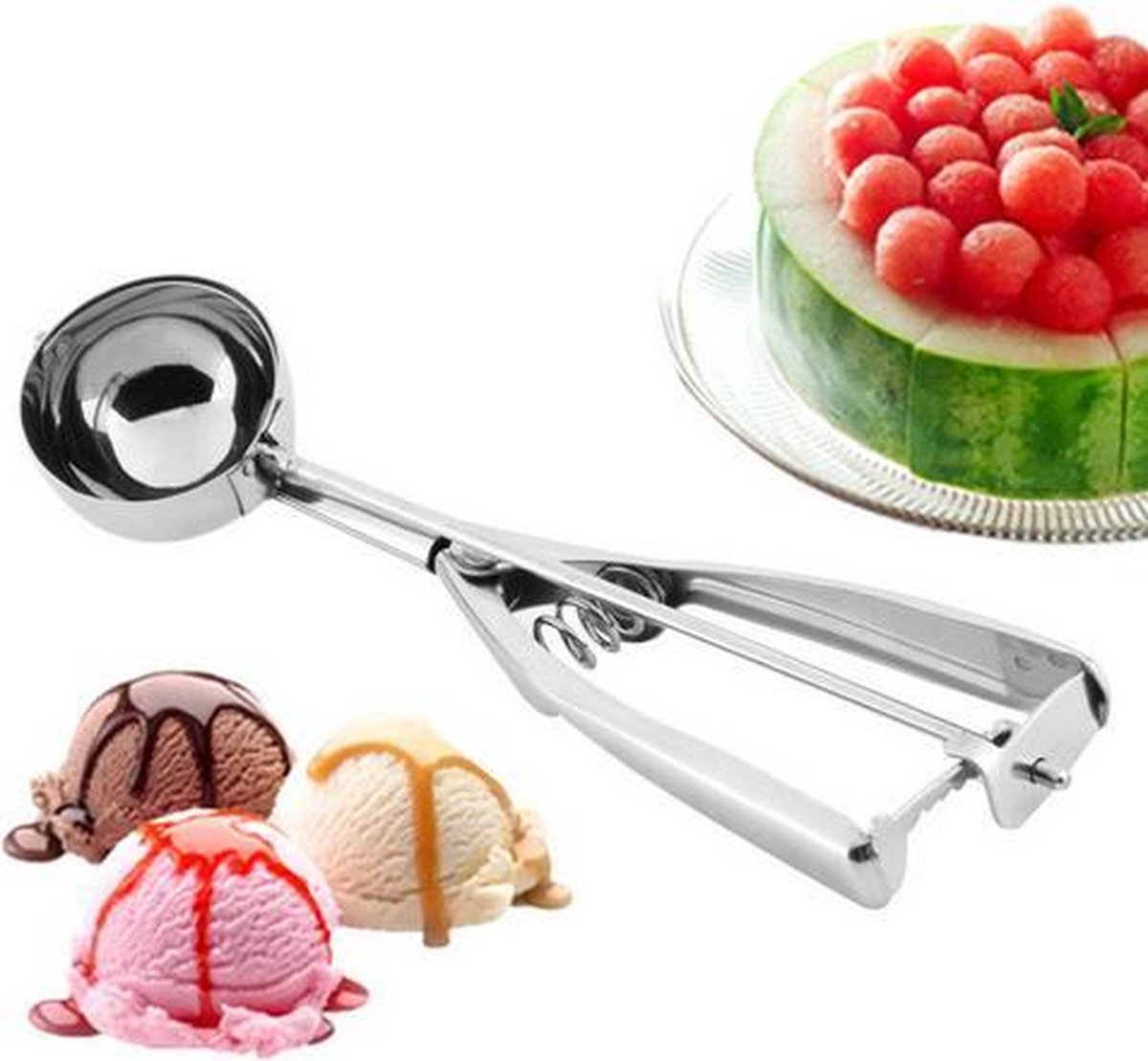 bol.com | IJsschep ijsboltang Ice cream scoop 6cm doorsnee van RVS om ...