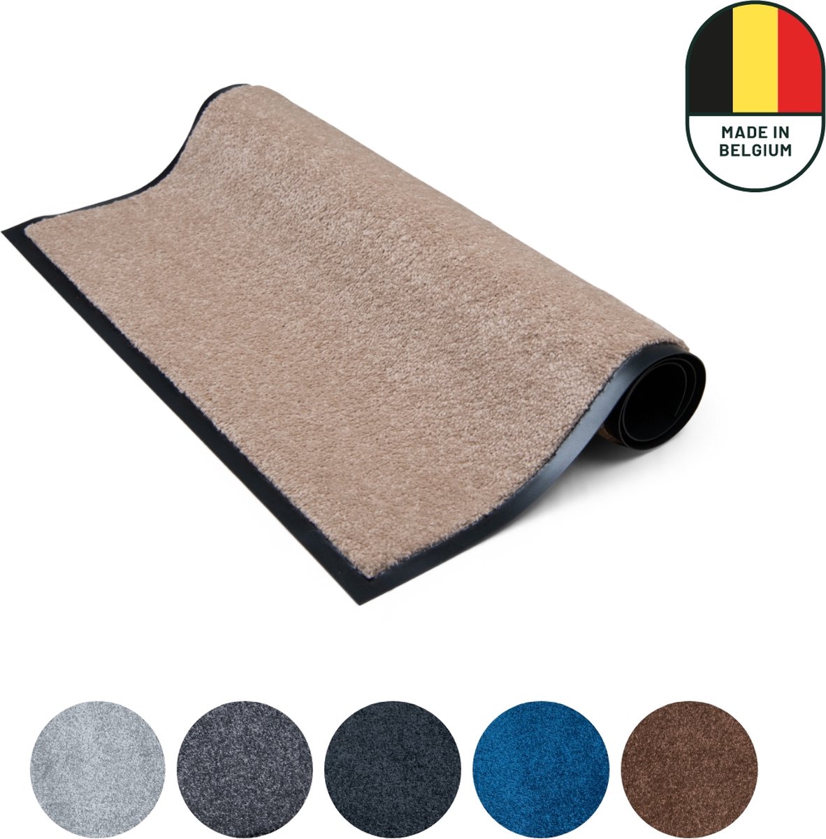 Deurmat Studio M - OPTICLEAN - Droogloopmat binnen - 90X150 cm - Beige ...