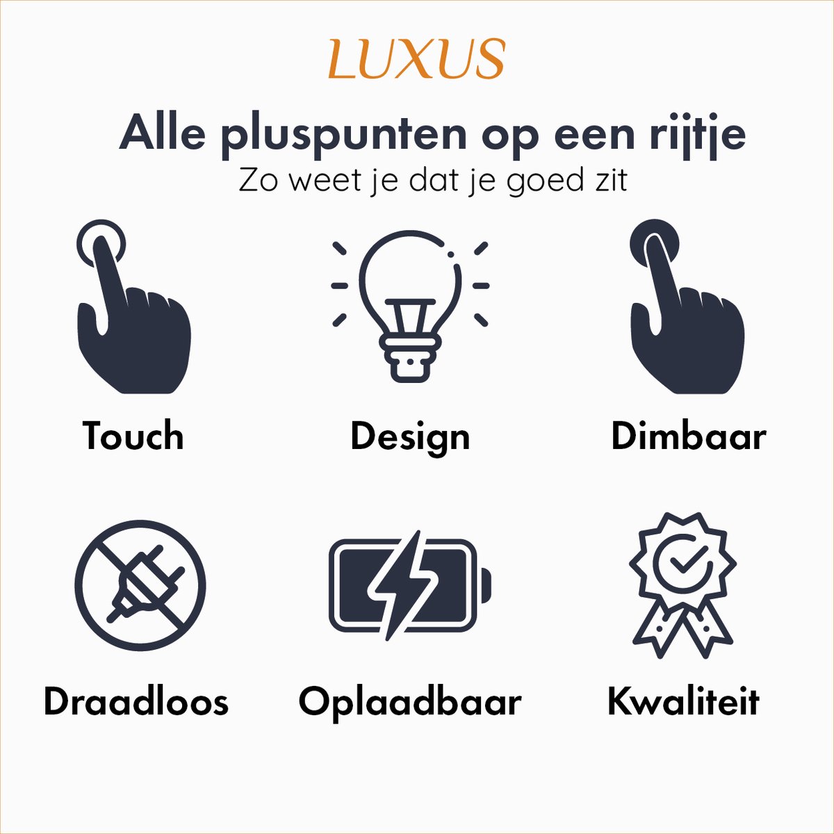Luxus - Tafellamp Touch Mini Micky - Rosé - - Tafellamp - Terraslamp ...