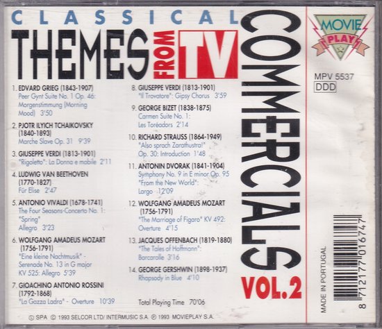 Classical themes from TV Commercials 2 - Diverse artiesten, Diverse ...