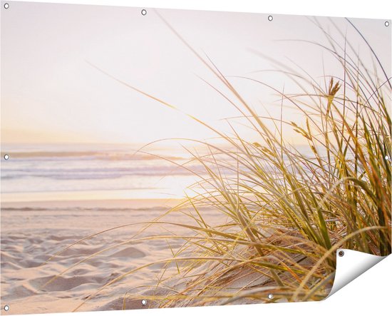 Gards Tuinposter Strand en Duinen tijdens Zonsondergang - 150x100 cm - Tuindoek -... | bol