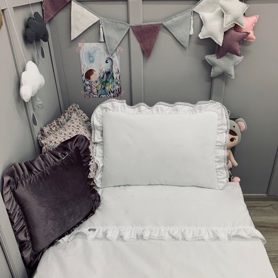 Dolly Dekbedovertrek Broderie Ruffles Wit | bol.com