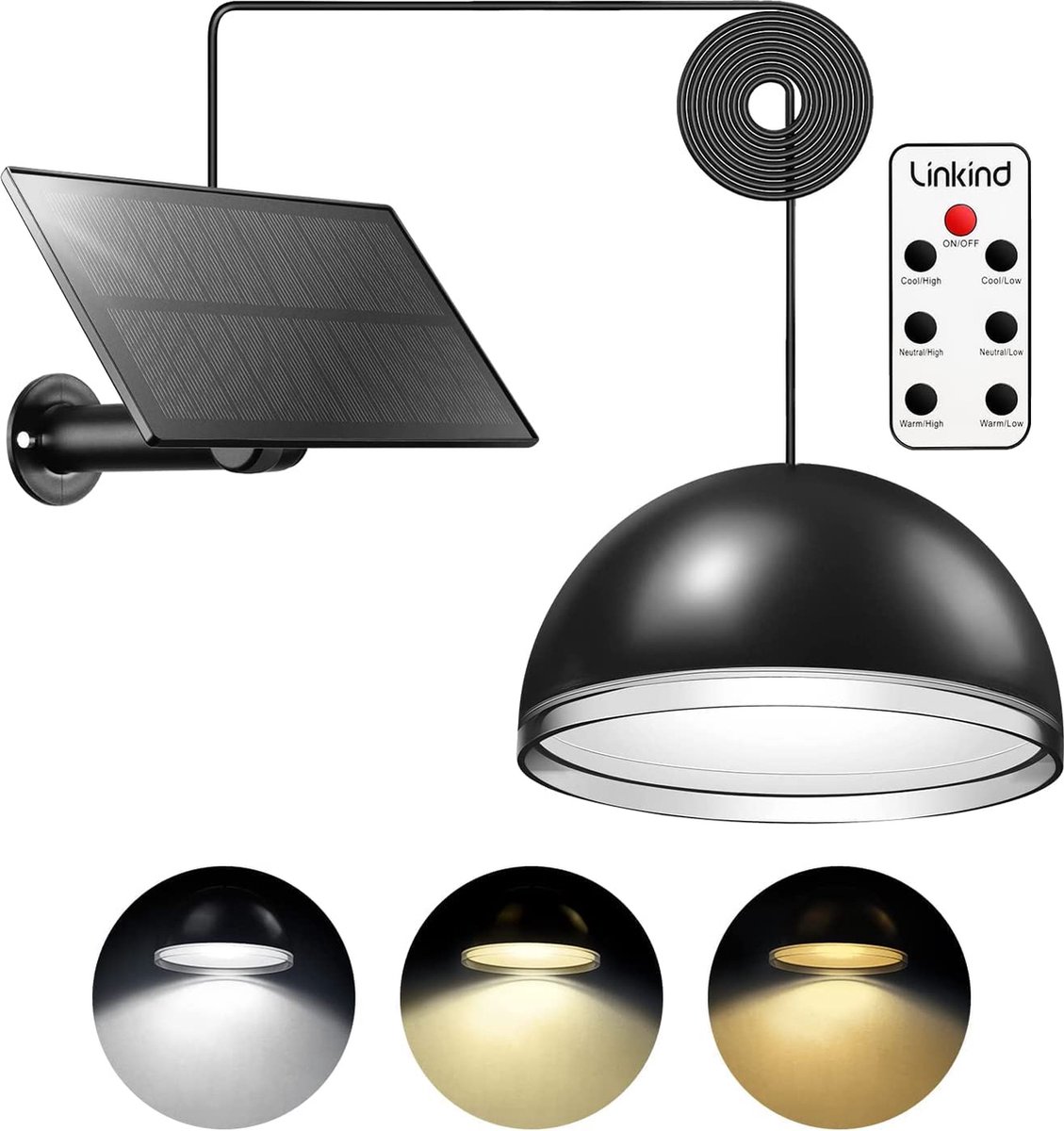 RESKO - 38-LEDs Solar Hanglamp Outdoor Binnen, 2-in-1 DIY Solar Powered ...