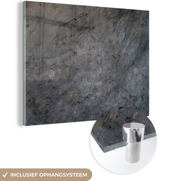 MuchoWow® Glasschilderij 160x120 cm - Schilderij acrylglas - Leisteen ...