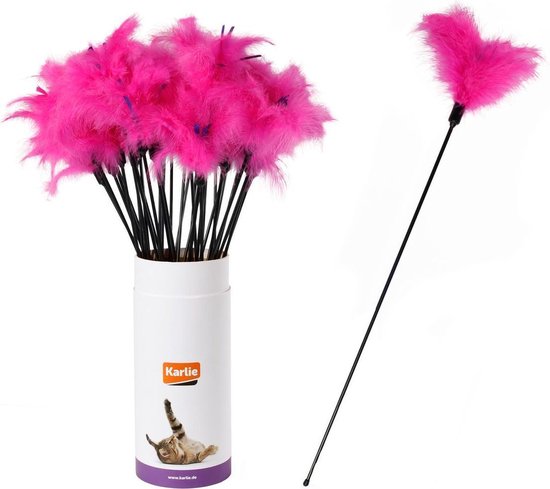 Cat tickler tube mit soft feathers, 1 pcs, 45cm assortment, (ce), LET ...
