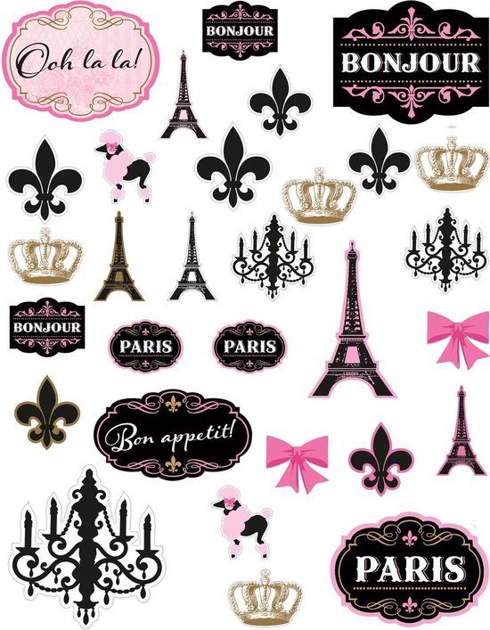 Amscan Cutouts A Day In Paris 30 Stuks | bol.com