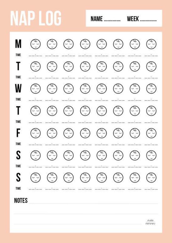 Studio Stationery Notitieboek - Nap Log - Logboek | bol.com