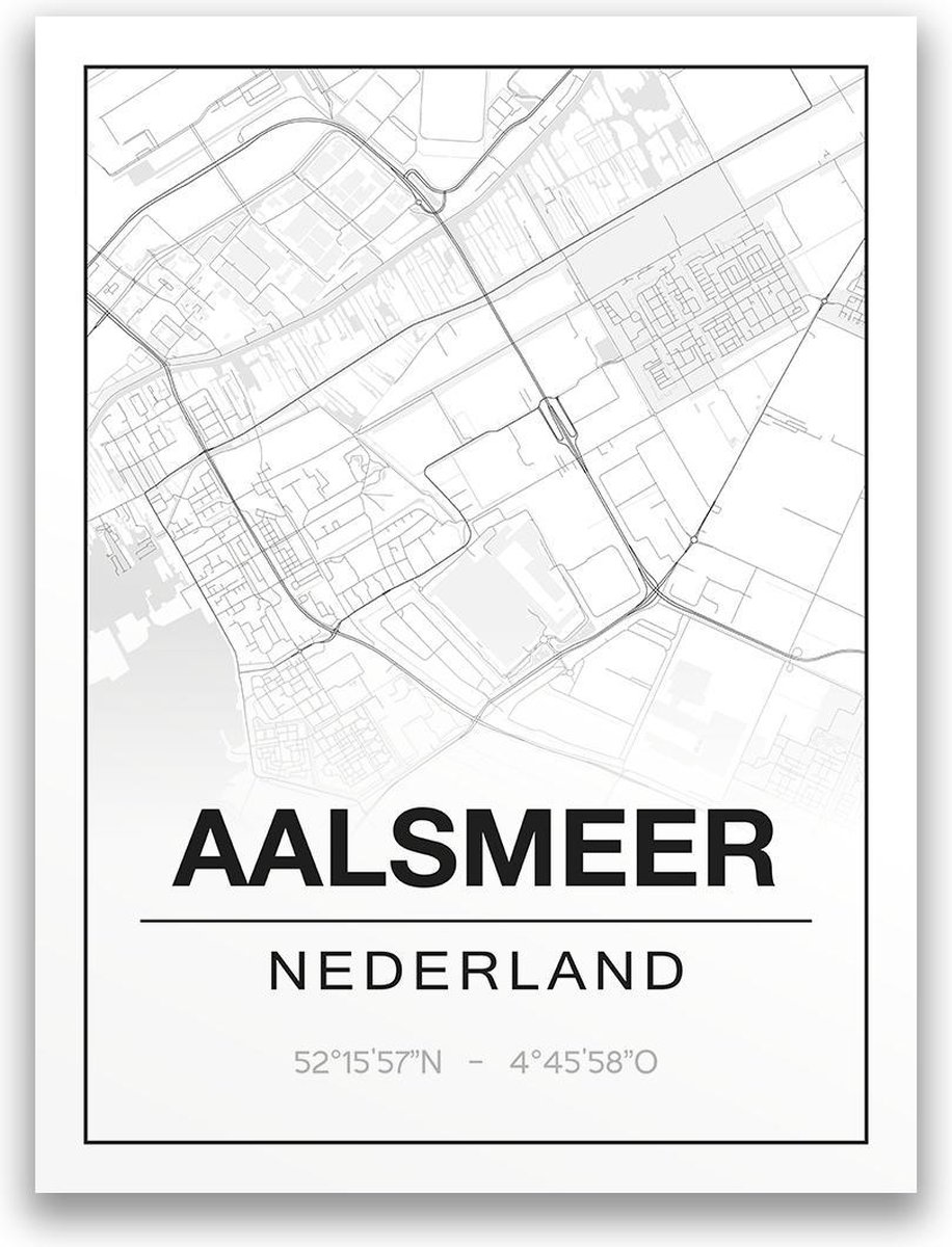 Poster/plattegrond AALSMEER - 30x40cm | bol.com