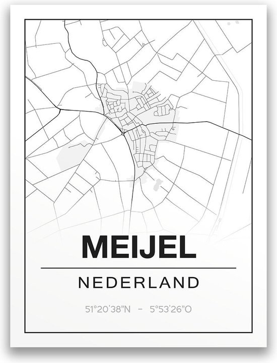 Poster/plattegrond MEIJEL - 30x40cm | bol.com