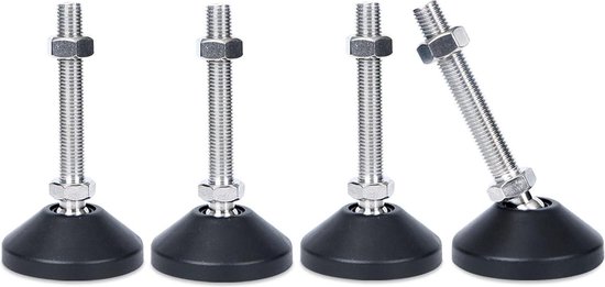 4 Pcs M8 x 80mm Furniture Foot Pedestal Adjustable Legs - Maximum 20 ...