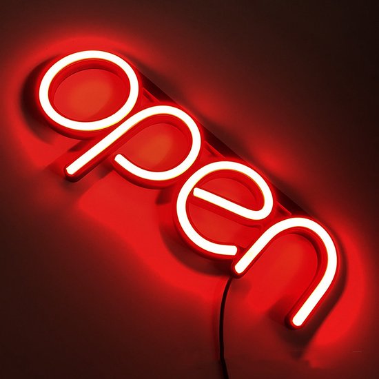 Neon verlichting-LED open bord-Licht reclamebord-hanglamp- rood | bol