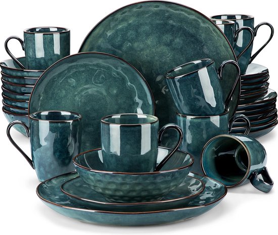 Vancasso Starry Servies set groen - 32-delig porselein - Vaatwasser ...