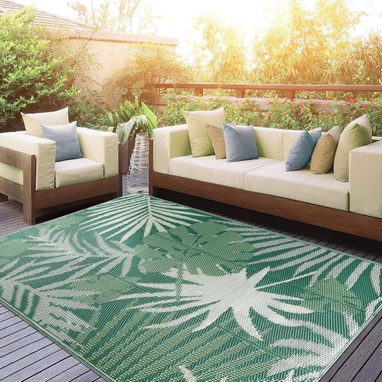 150 x 245 cm uv-bestendig outdoor tapijt - omkeerbaar kunststof ...