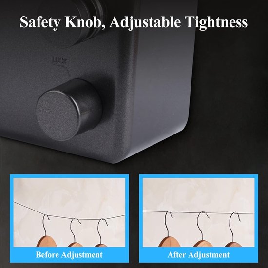 Extendable Wall Clothesline 4 m Rope - High Load Capacity Telescopic ...