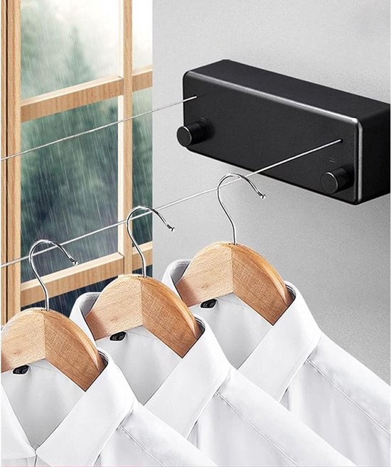 Retractable Double Line Clothesline With Adjustable Rope String ...