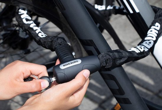 Lang kettingslot - 107 cm lang - 6 mm dik - klikbaar fietsslot met ...