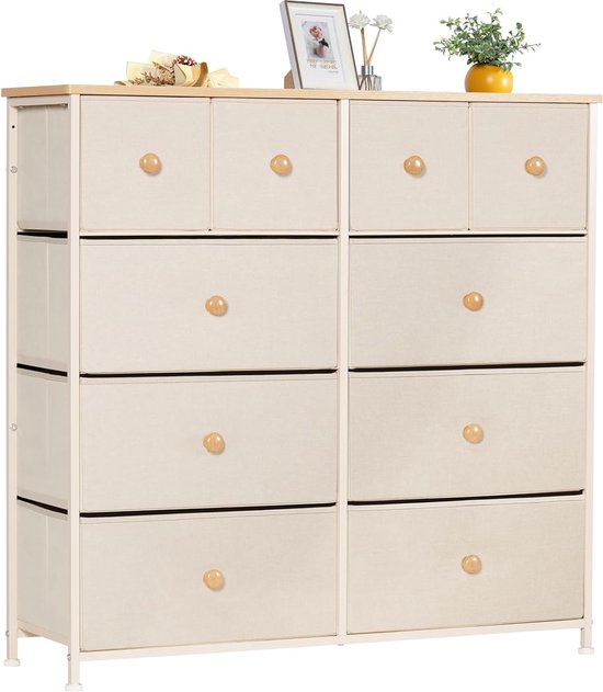 LifeStages® Commode met laden van stof, dressoir met 10 stoffen laden ...