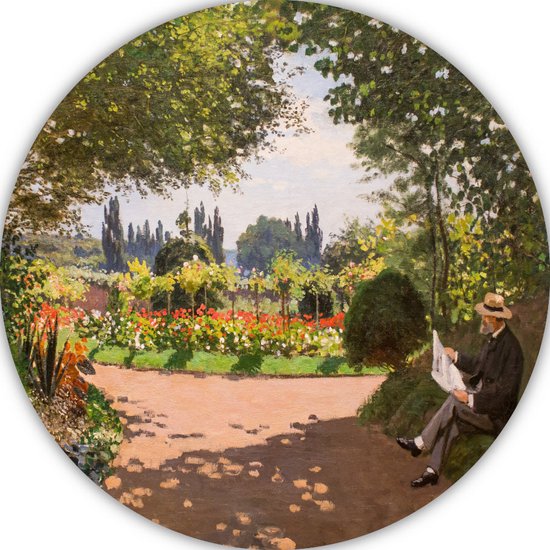 Adolphe Monet in de tuin van Le Coteau in Sainte-Adresse - Claude Monet ...