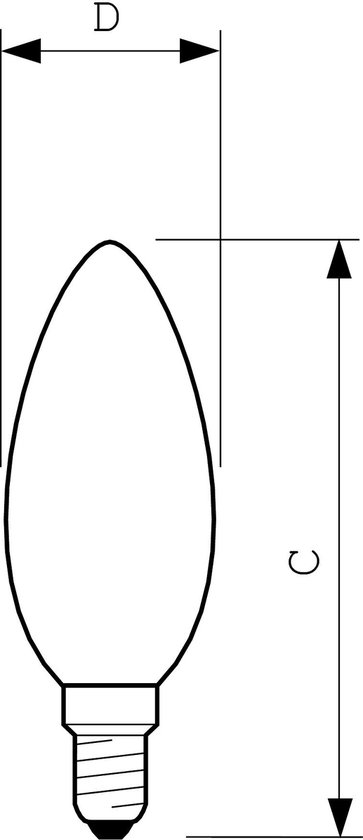 Philips Gloeilamp Kaars Mat 40W E14 (kleine fitting) Dimbaar | bol