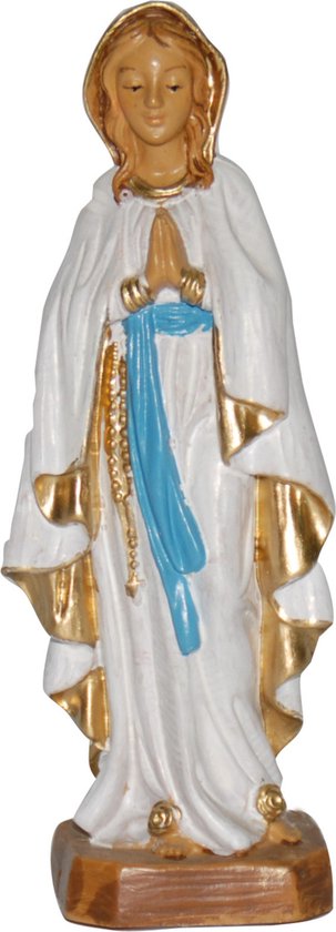 Maria Lourdes beeldje - biddend - 12 cm - polystone - religieuze ...