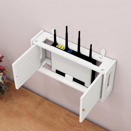 Router Opbergdoos Muur WiFi Router Plank Wandgemonteerde Kabel ...