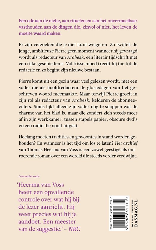 Het archief, Thomas Heerma van Voss | 9789493320710 | Boeken | bol