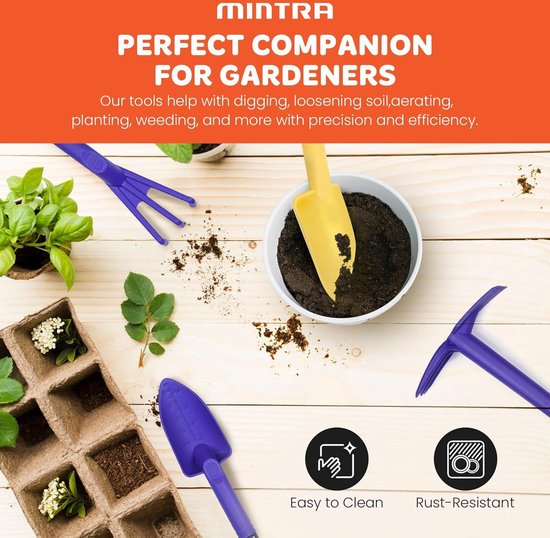 Set of 4 red garden tools - gardening essentials | bol