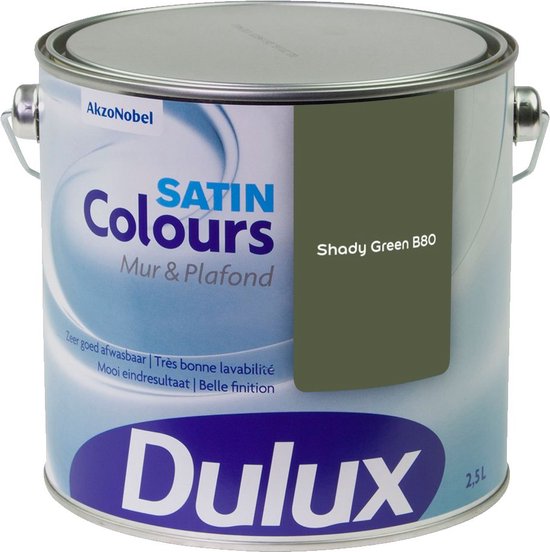 Dulux Colours Mur & Plafond Satin Mix - Shady Green B80 - 2,5 L | bol