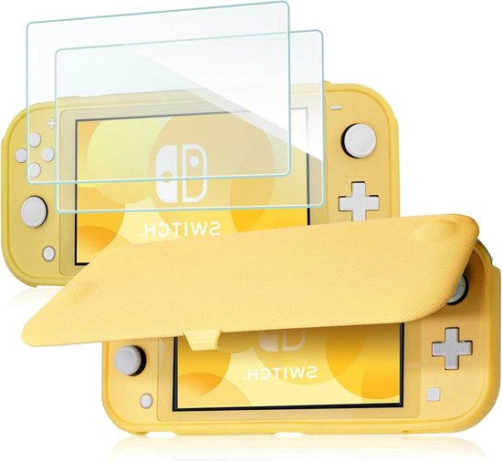 Nintendo Switch Lite Flip Case met 2 Pack Gehard Glas Screenprotectors ...