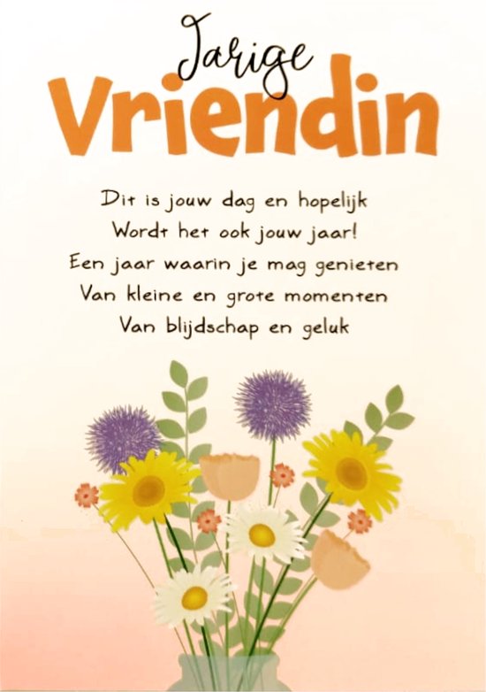 Verjaardagskaart - Intense - Jarige vriendin - 12.5 x 17.5 cm - 1 stuk - TE020-F | bol