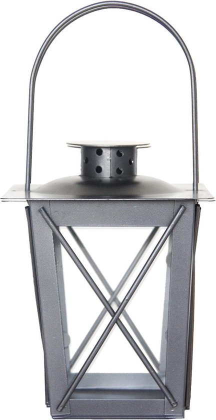 Esschert Design Lantaarn Konisch S 12 X 16 Cm Ijzer Antraciet Bol
