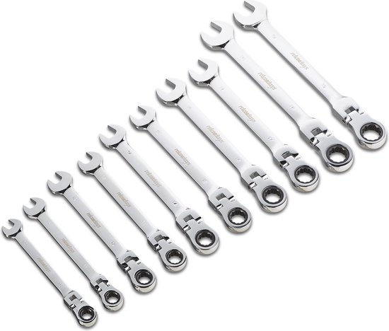 bol.com | relaxdays ringratelsleutelset 10-delig - steeksleutelset ...