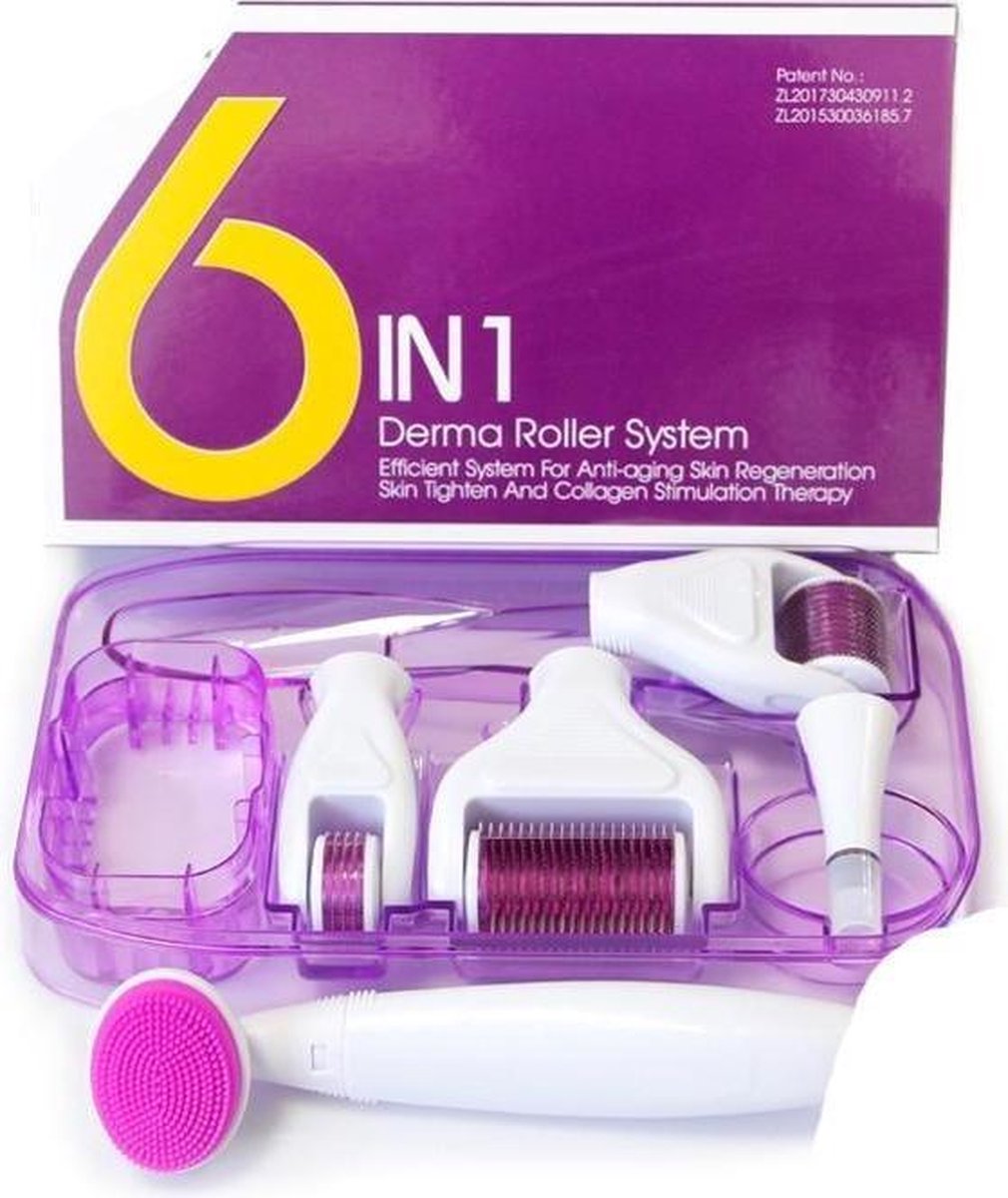 Derma roller multifonctionnel 6 en 1 - soins de la peau yeux, visage ...