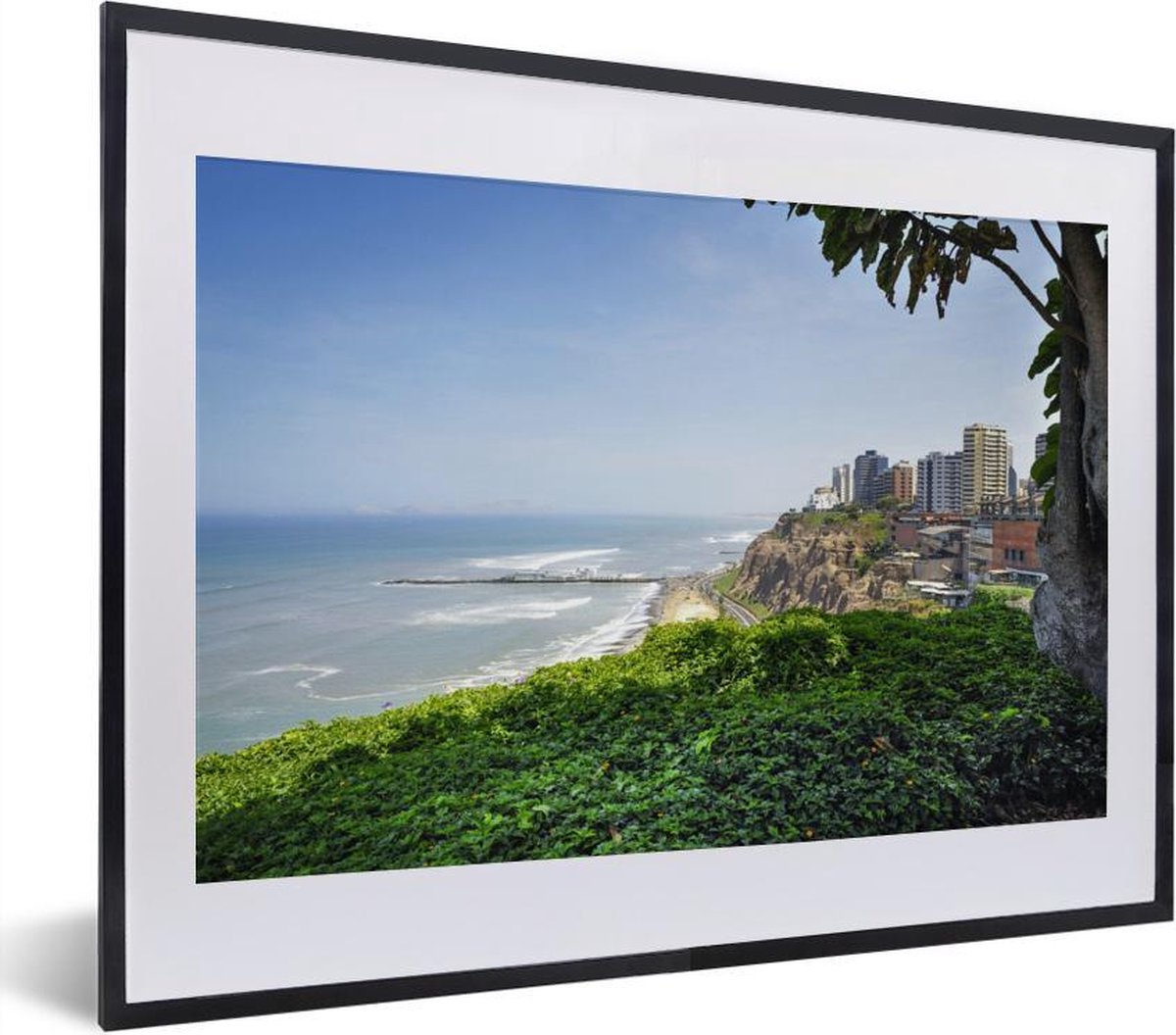 Photo en cadre - Cadre photo Paysages de plage de Lima noir avec passe ...