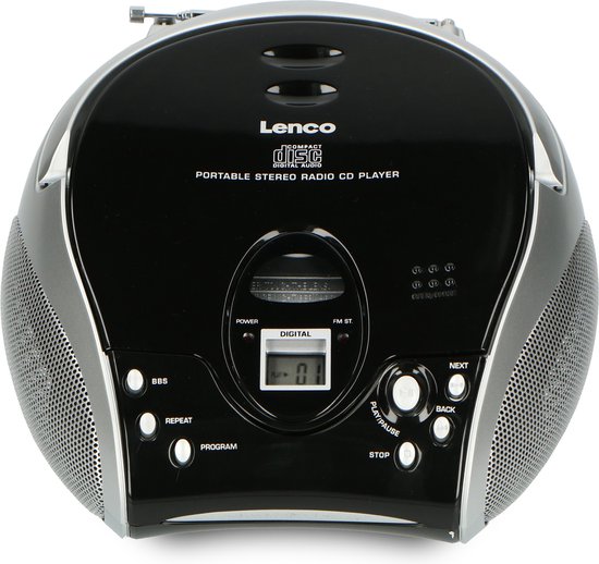 Lenco SCD-27 - Draagbare radio cd speler met aux-uitgang - Zwart | bol.com