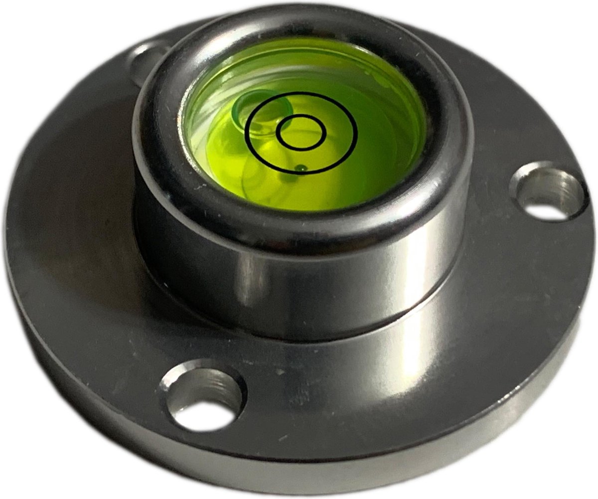 Ronde waterpas in aluminium behuizing (40x22x14 mm, zilver) | bol.com