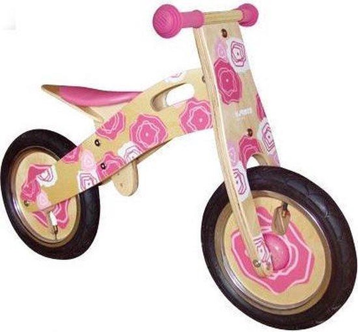 Simply for Kids Houten Loopfiets Pink Flower - Speelgoed - Fietsen ...