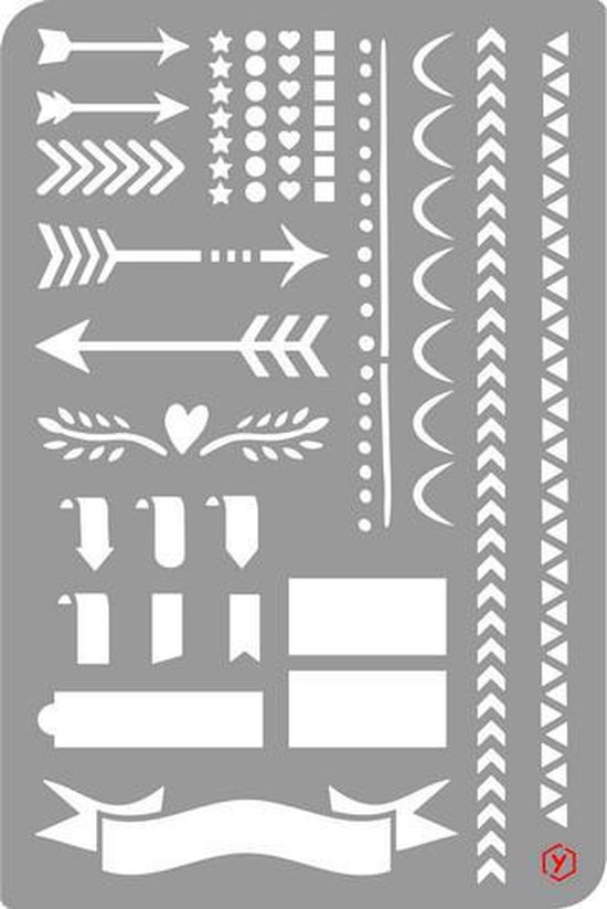 Pronty Bullet Journal Stencil Edges 470.851.004 12x18cm | bol.com